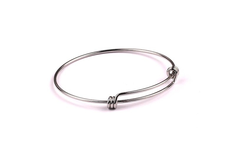 Adjustable Bangle Bracelet Stainless Steel Bracelet Two | Etsy