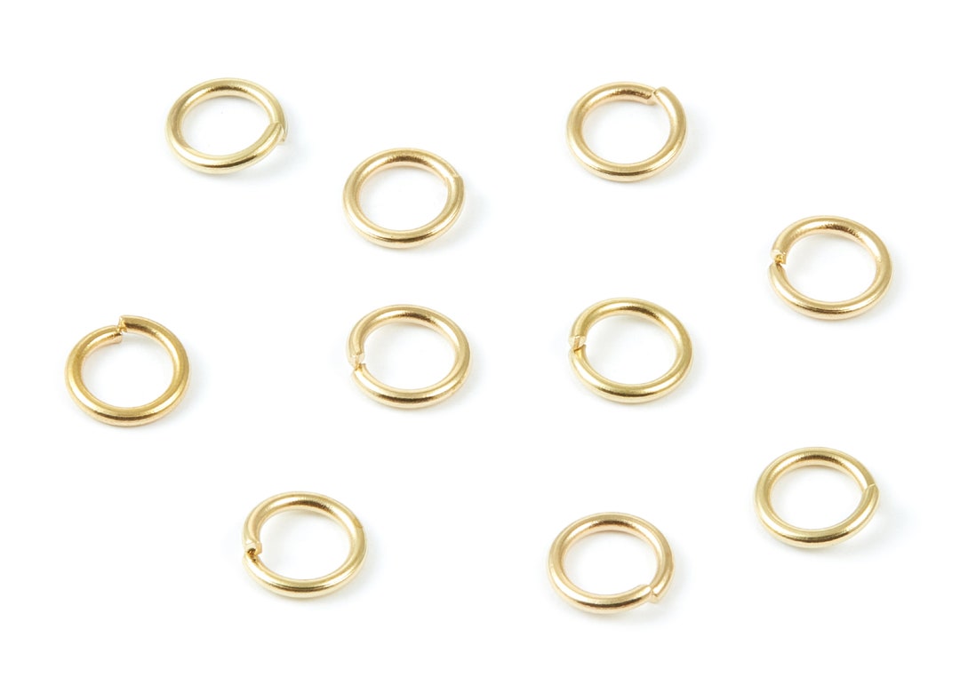 Brass Open Jump Rings - 1.2x8mm - Raw Brass Open Jump Rings - 8x8x1,2mm ...