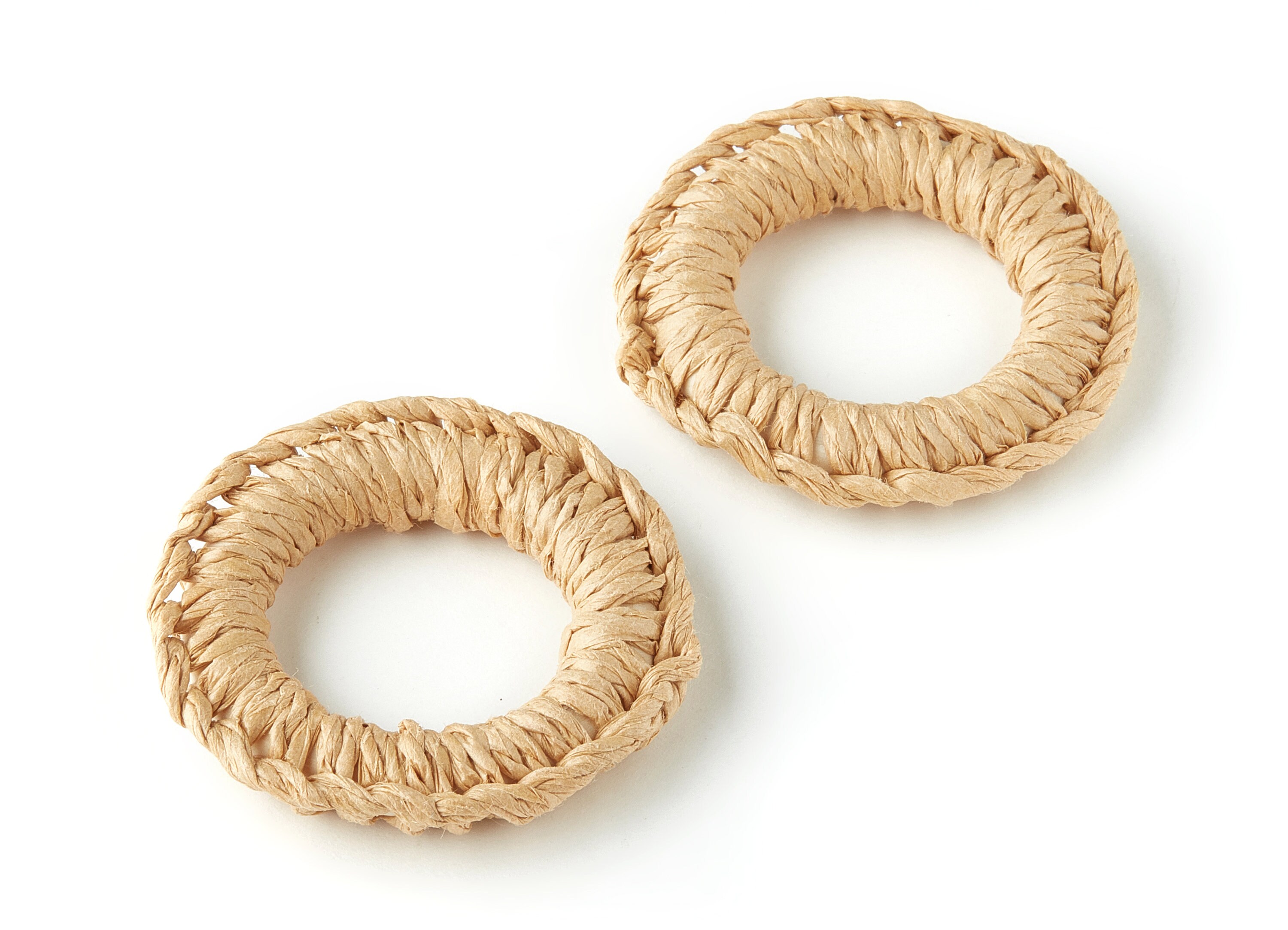 Handwoven Circle Rattan Charms - Circle Rattan Earrings and Pendant ...