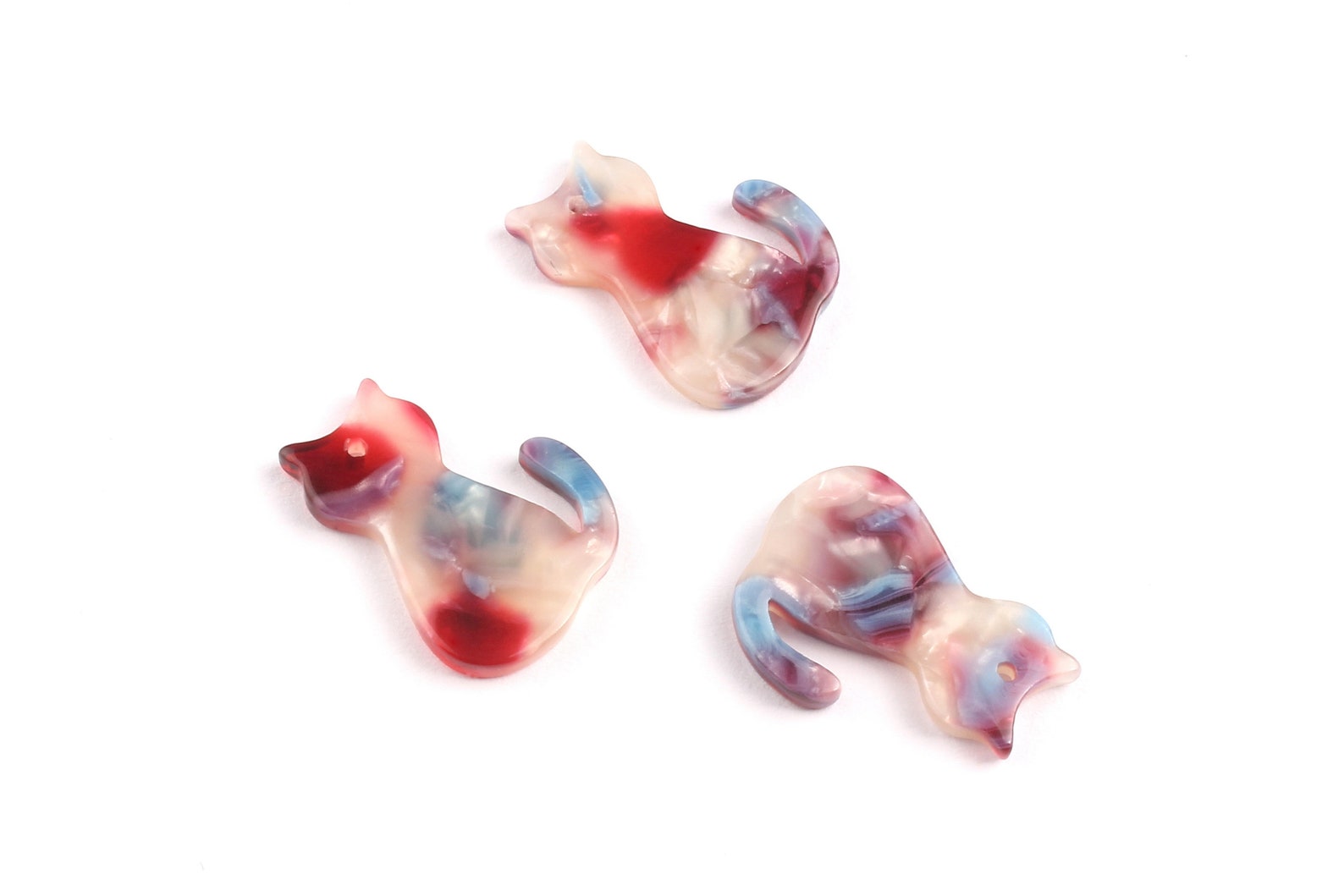 Acetate Cat Charms Cat Earrings and Pendant Earring - Etsy