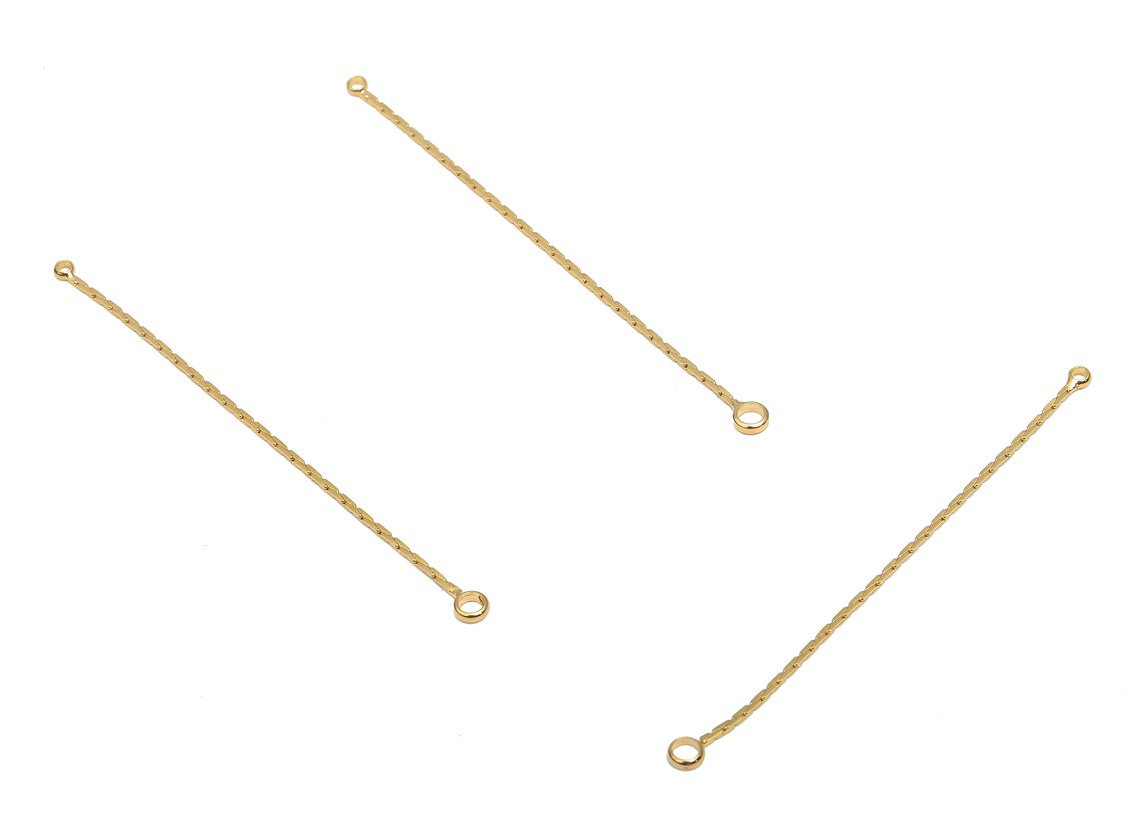 Brass Snake Chain Connector 18K Real Gold Plated Brass - Etsy