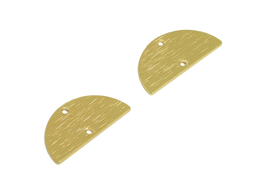 Brass Earring Connector - Semi Circle Earring Connector -mini Half Moon ...