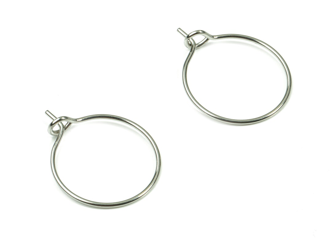 Stainless Steel Earring Hoop - 316 Stainless Steel Circle Ear Wire #15 ...