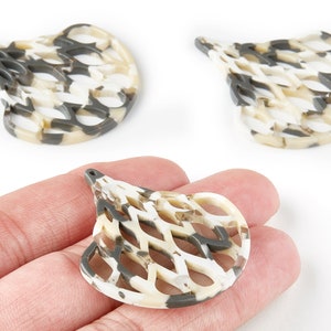 Acetate Fan Charms - Fan Earrings and Pendant - Earring Findings ...