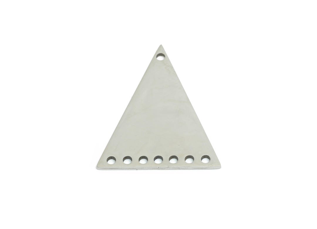 Triangle Connector Pendant - Stainless Steel Geometric Multi-hole Charm ...