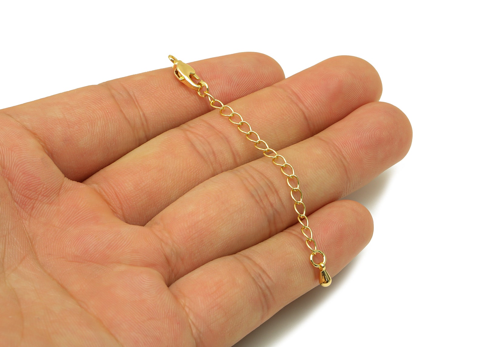 Extender Curb Chain - Drop Lobster Clasp - Extension Chain -bracelet ...