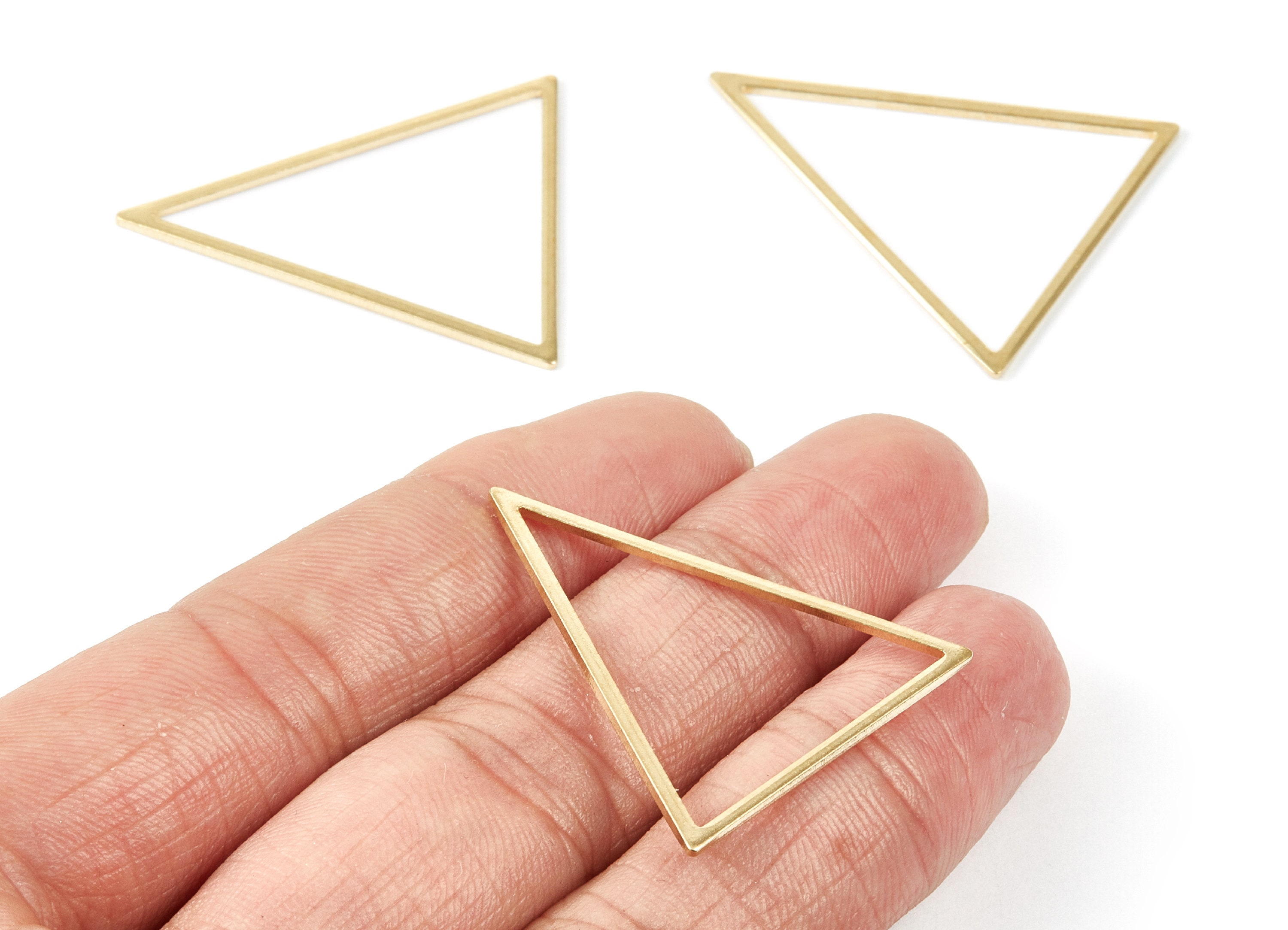 Brass Triangle Charms Triangle Shaped Raw Brass Pendant - Etsy