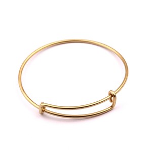 Adjustable Bangle Bracelet - Raw Brass Bracelet - One Loop - Expandable ...