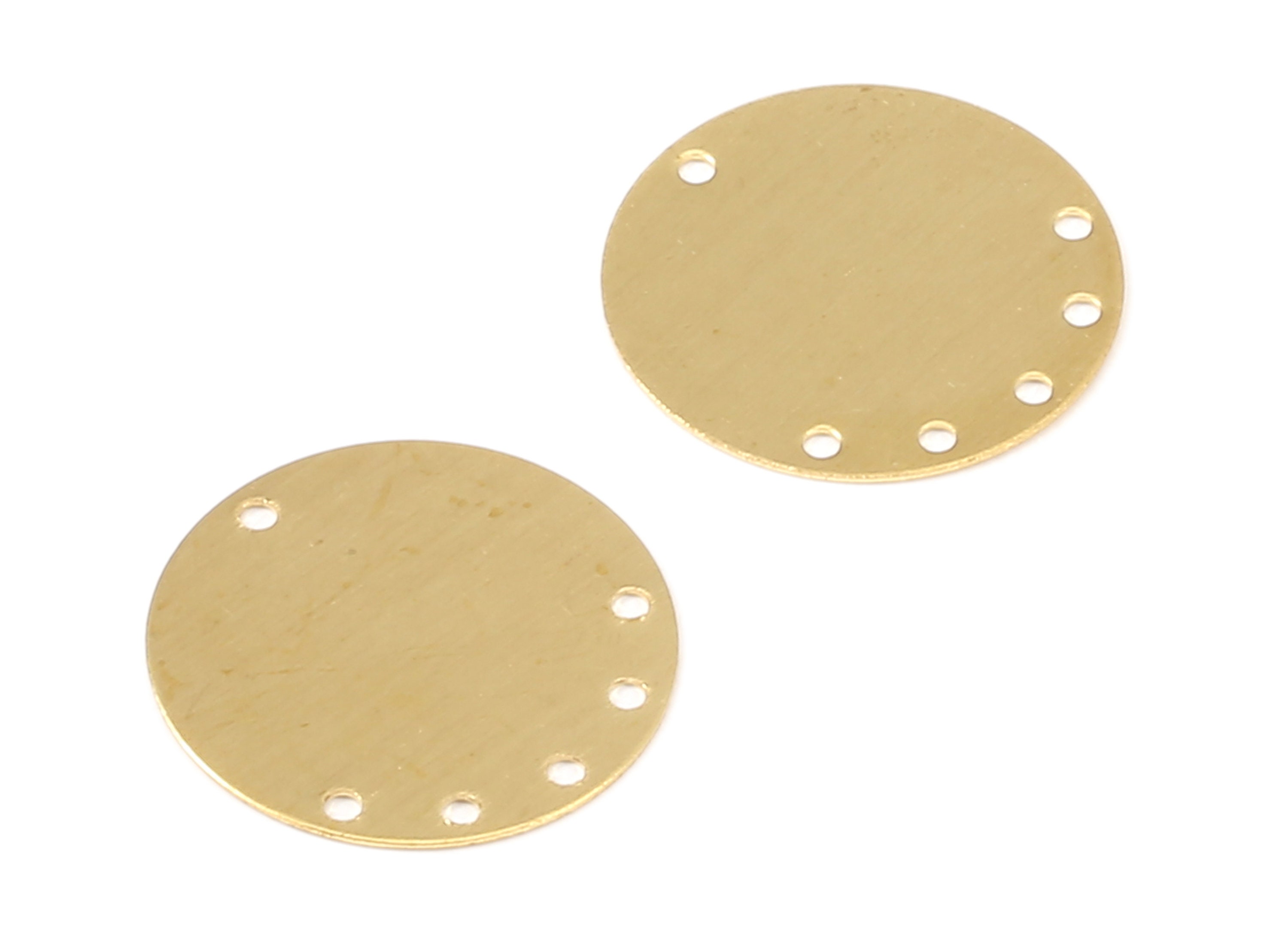 Brass Round Connector Raw Brass Round Connectors With 6 | Etsy