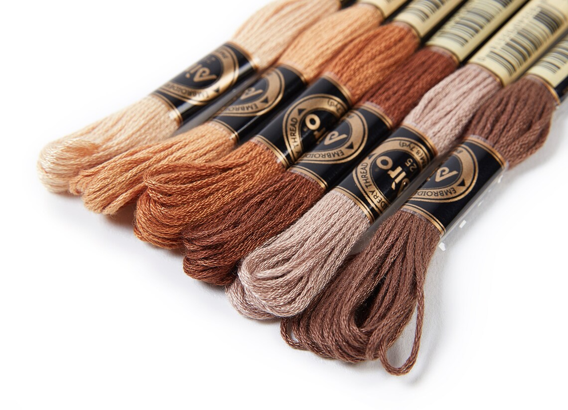 Embroidery Floss Set 6 Skeins of 8 Meters Embroidery - Etsy