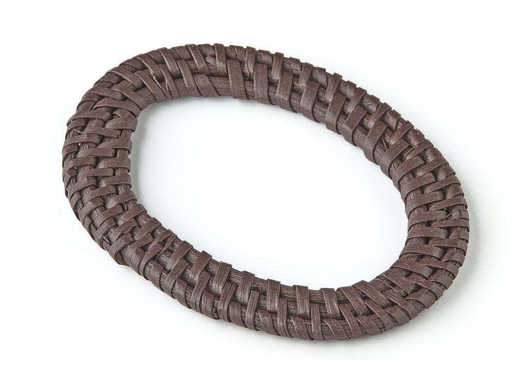 Handwoven Rattan Oval Charms - Oval Rattan Earrings and Pendant ...