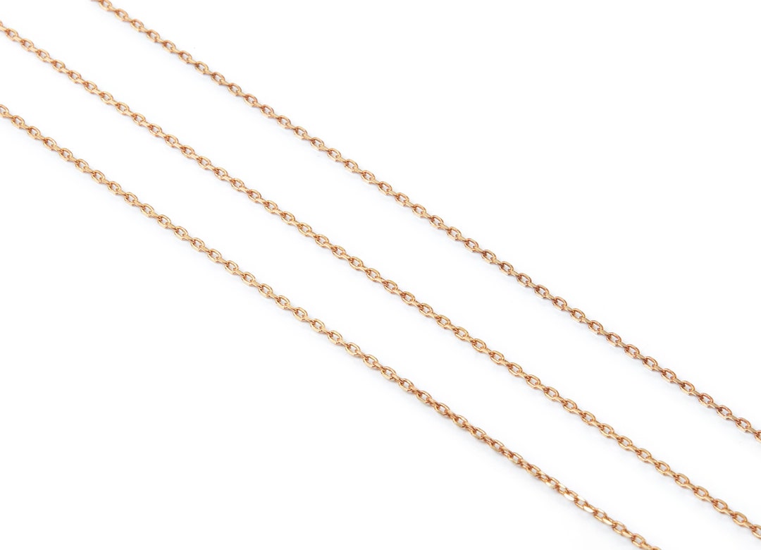 Faceted Soldered Flat Cable Chain Raw Brass Chain Solder Tiny Chain 0. ...