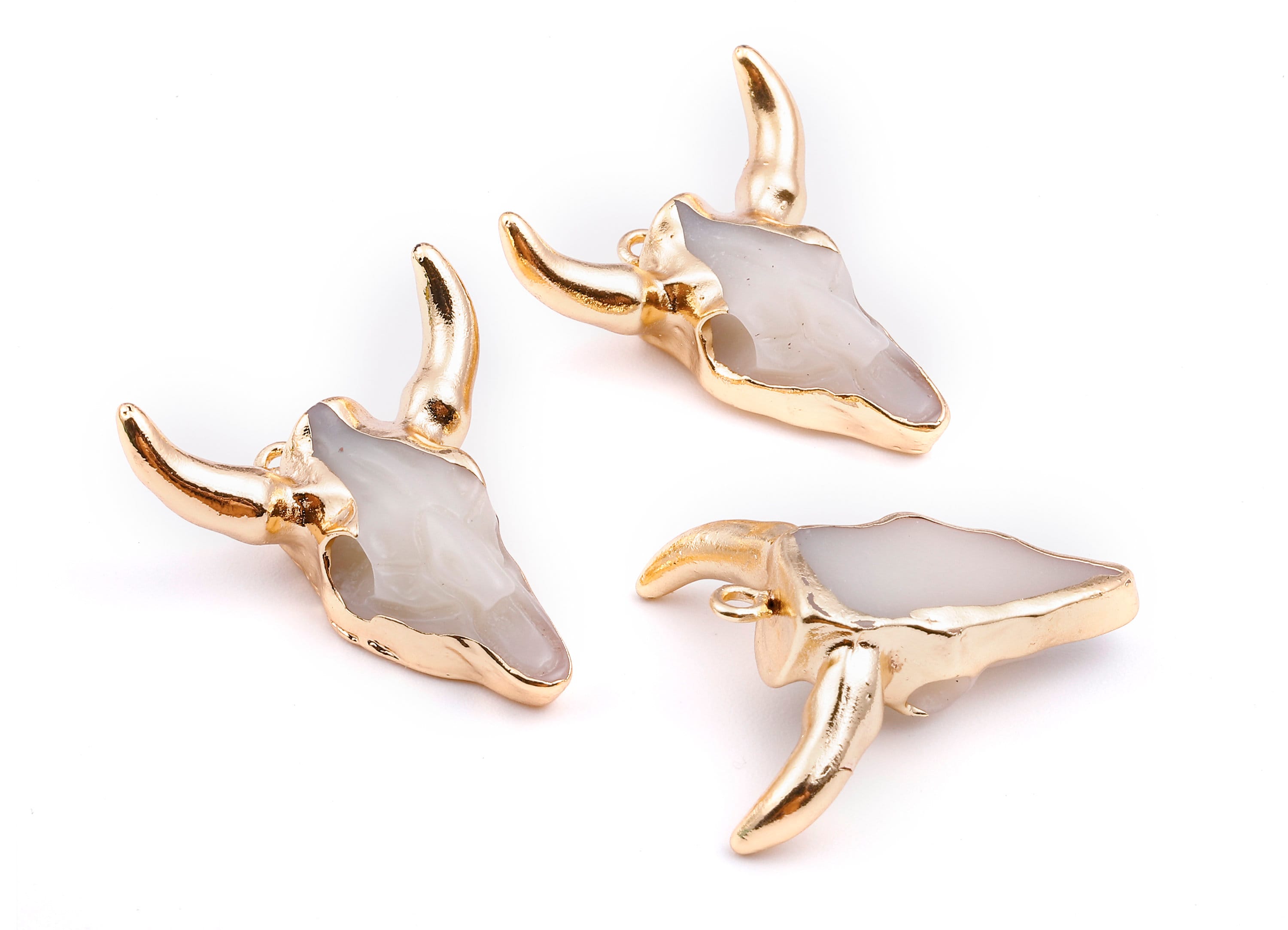 Resin Bull Charms Buffalo Cattle Skull Pendant Resin Horn - Etsy