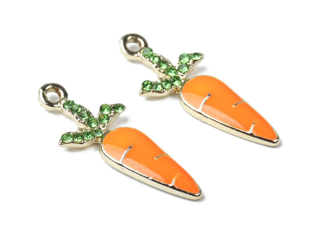 Alloy Carrot Charms - Zinc Alloy Carrot Earrings - Enamel Pendant With ...