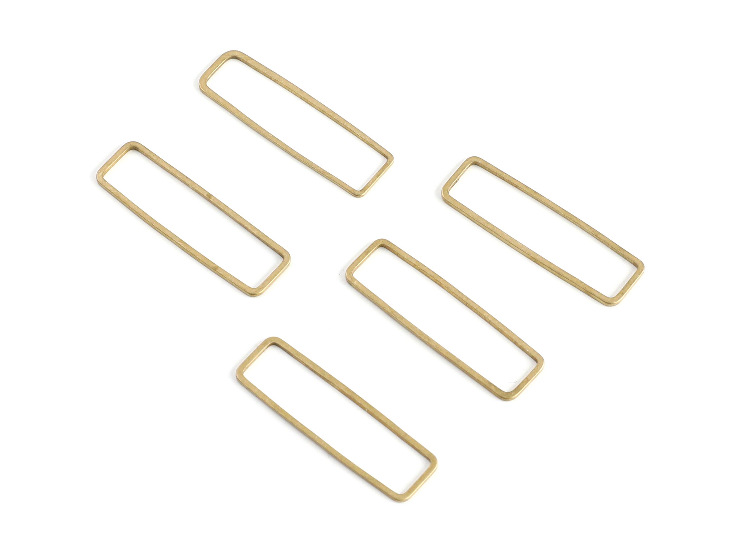 Raw Brass Connector Rectangle Shaped Brass Connector - Etsy