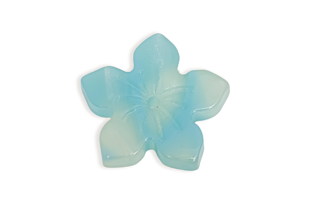 Acrylic Blue Flower Charm - DIY Glossy Floral Earring Charm - Hole in ...