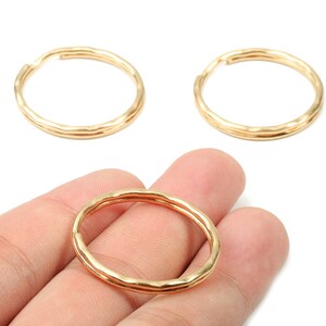 KC Gold Tone Metal Key Rings - Split Rings - Circle Key Rings ...