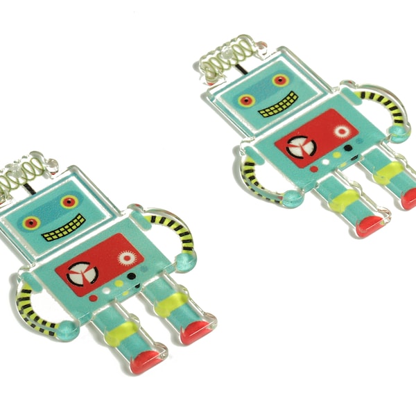 Robot Pendant - Etsy