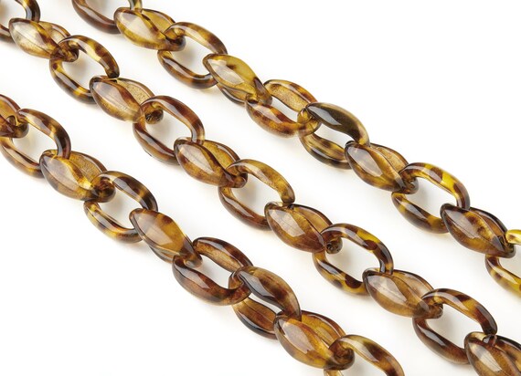 Acrylic Oval Curb Chain Open Link Curb Chain 1strand : - Etsy