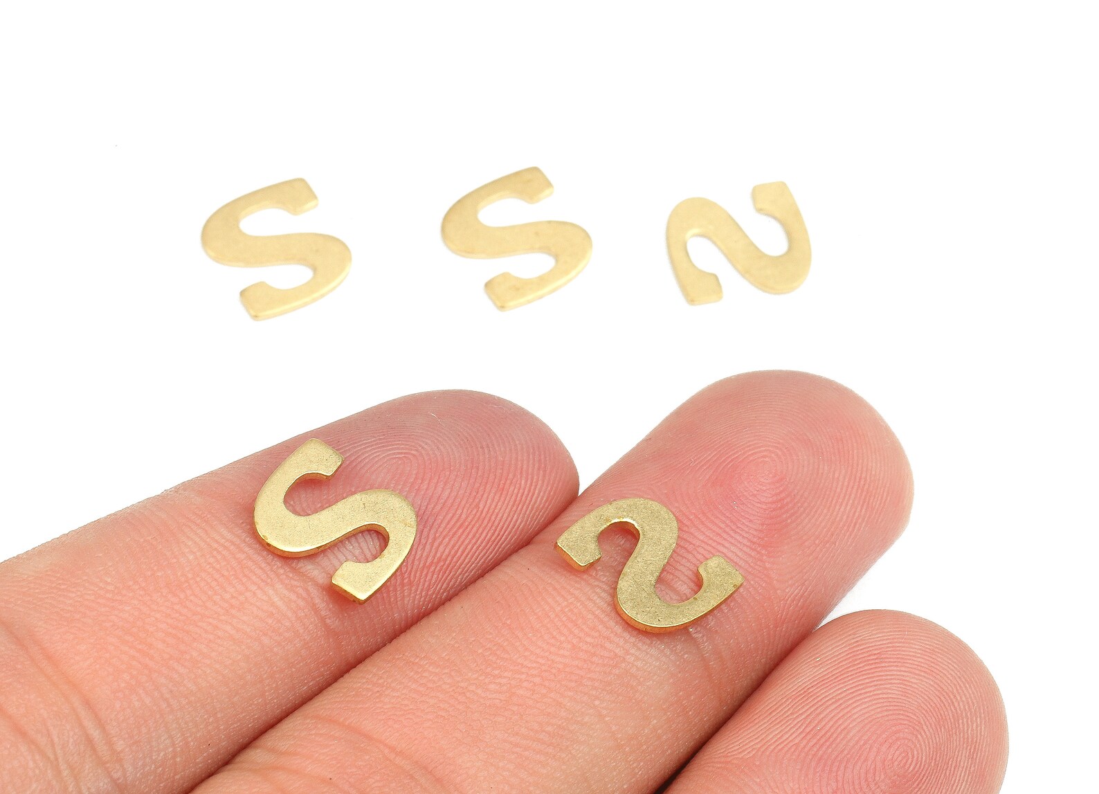 Brass S Blank - Raw Brass Letter S Blank - Brass Letter Wallart ...