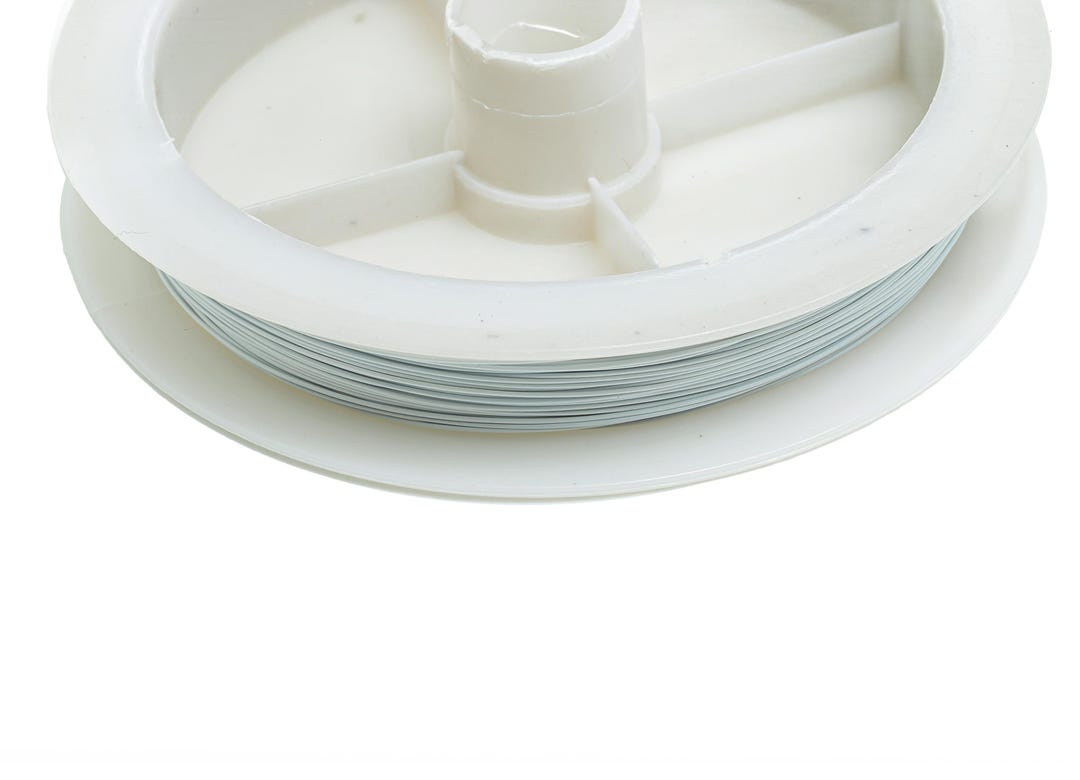 0.38mm Steel Wire Spool - Silver Color Wire 20m/roll - Wire for Bead ...