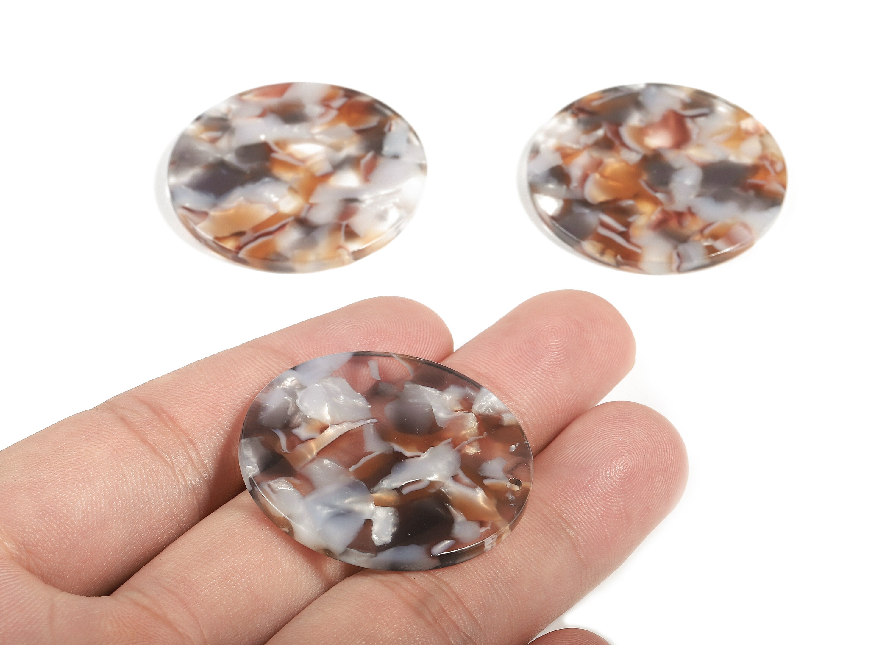 Acetate Round Charms - Coin Earrings and Pendant - Earring Findings ...