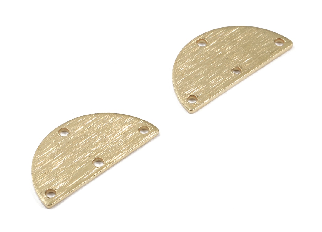 Brass Half Moon Connector - Raw Brass Semicircle Earring Connectors ...