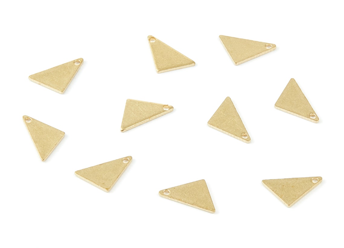 Brass Triangle Charms Triangle Shpaed Raw Brass Pendant | Etsy