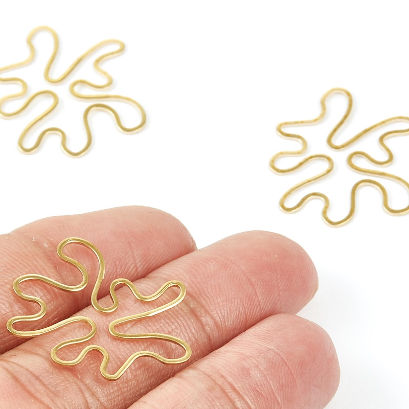 Raw Brass Irregular Charm - Etsy