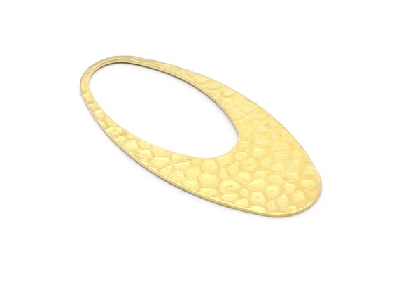 Brass Oval Charms Oval Shaped Raw Brass Charms Geometric | Etsy