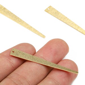 Brass Triangle Charms - Raw Brass Texture Triangle Earrings and Pendant ...