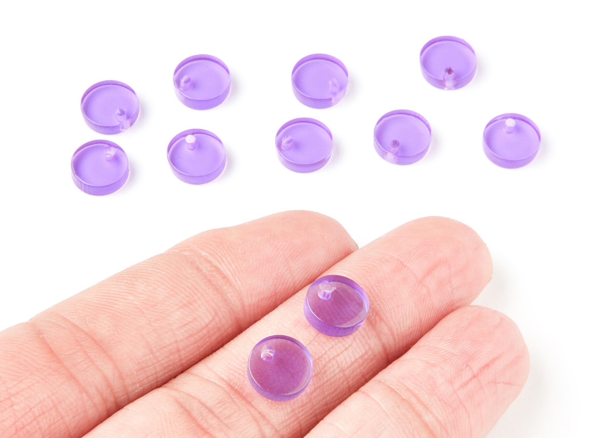 Acrylic Round Earring Charms - Round Circle Pendant - Earring Findings ...