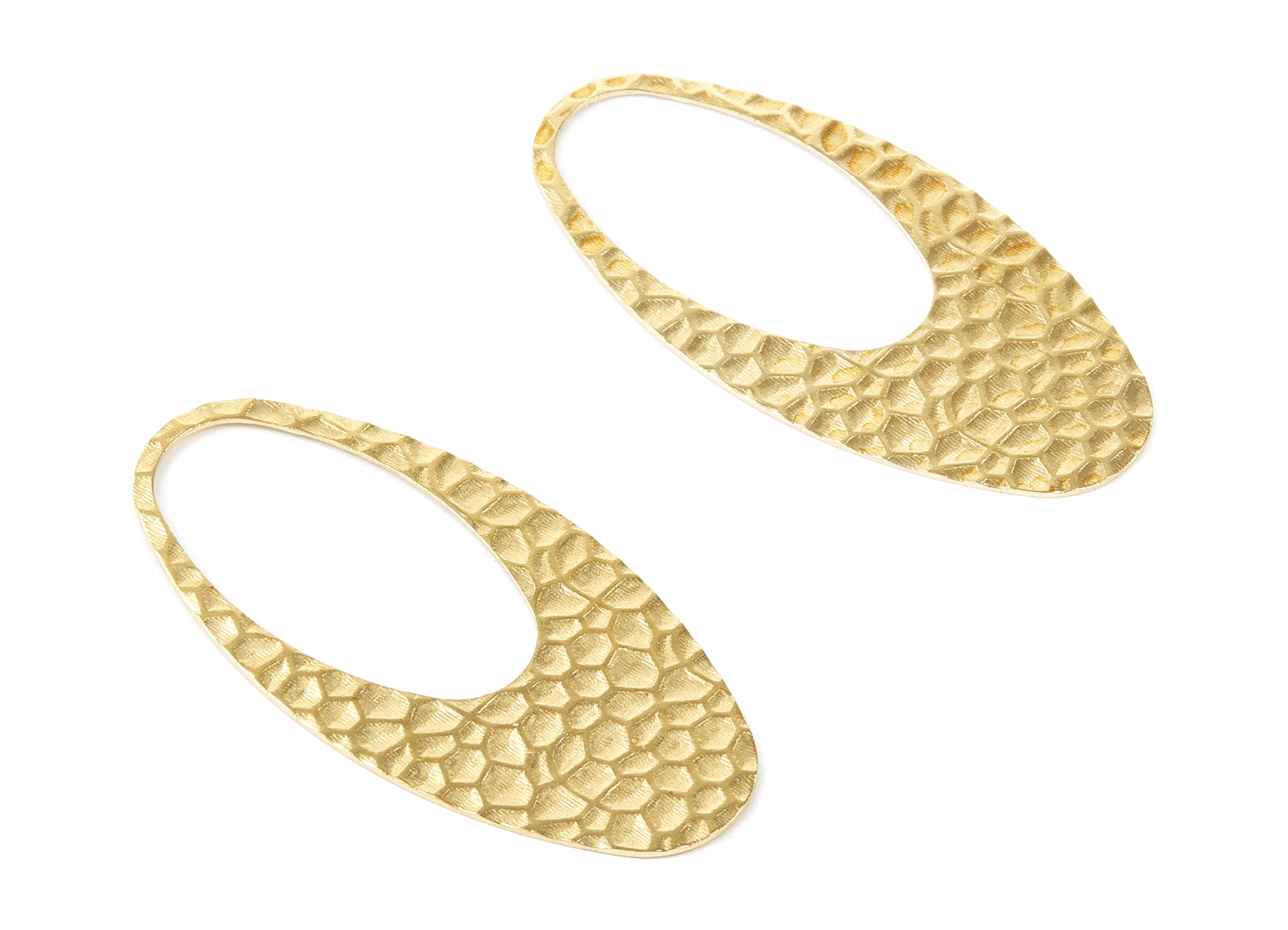 Brass Hammered Oval Charms Hammered Oval Stamping Blanks Raw | Etsy