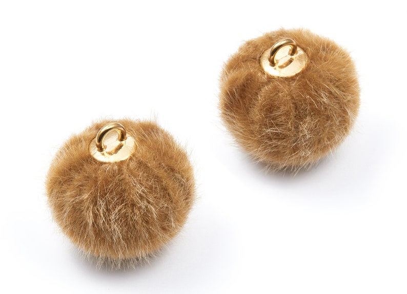 Pom Pom Earring Charms - Fur Ball Pendant - Aluminum Fabric Alloy ...