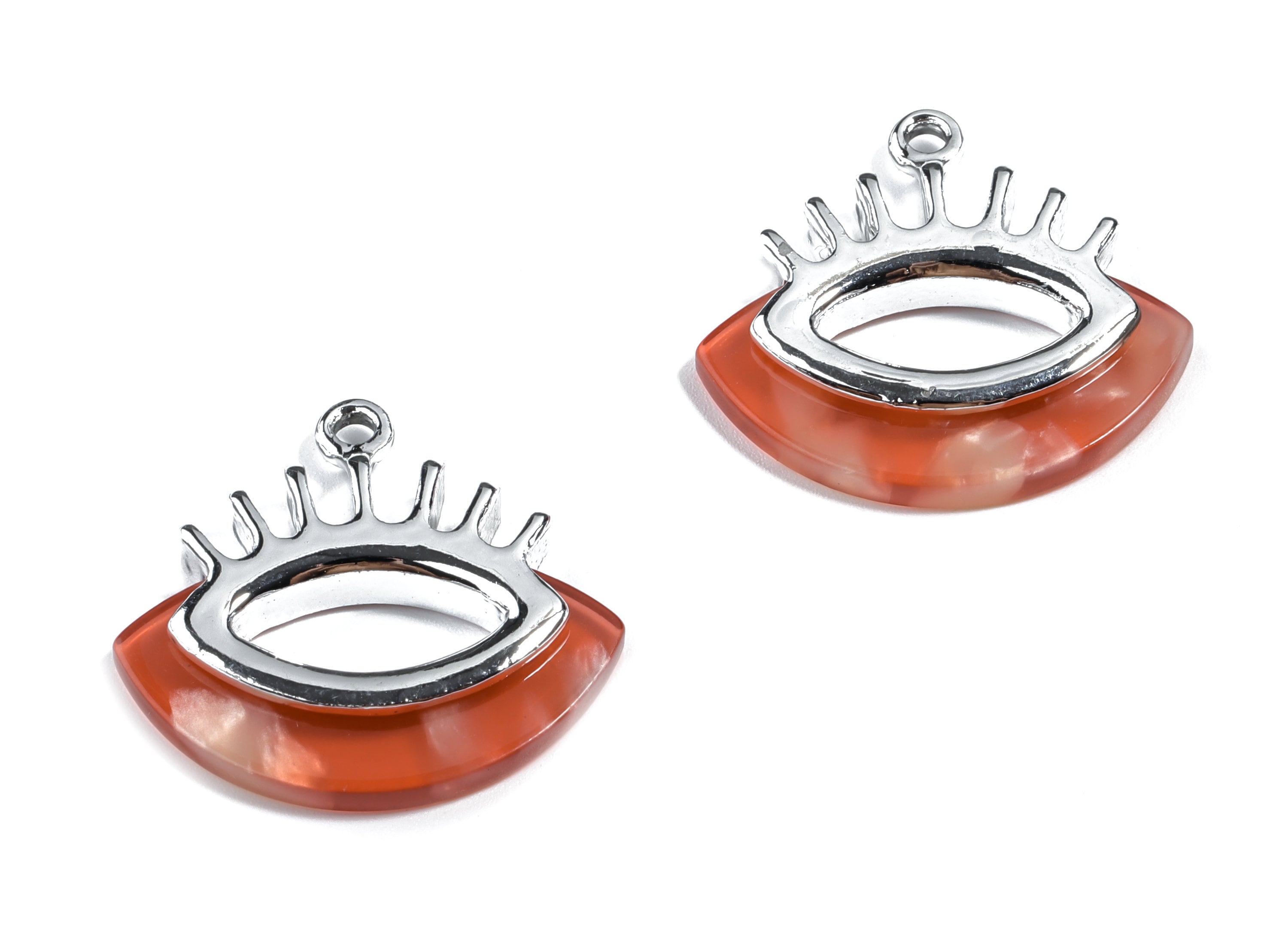 Acetate Alloy Eyelash Charm Alloy Frame Acetate Earring | Etsy