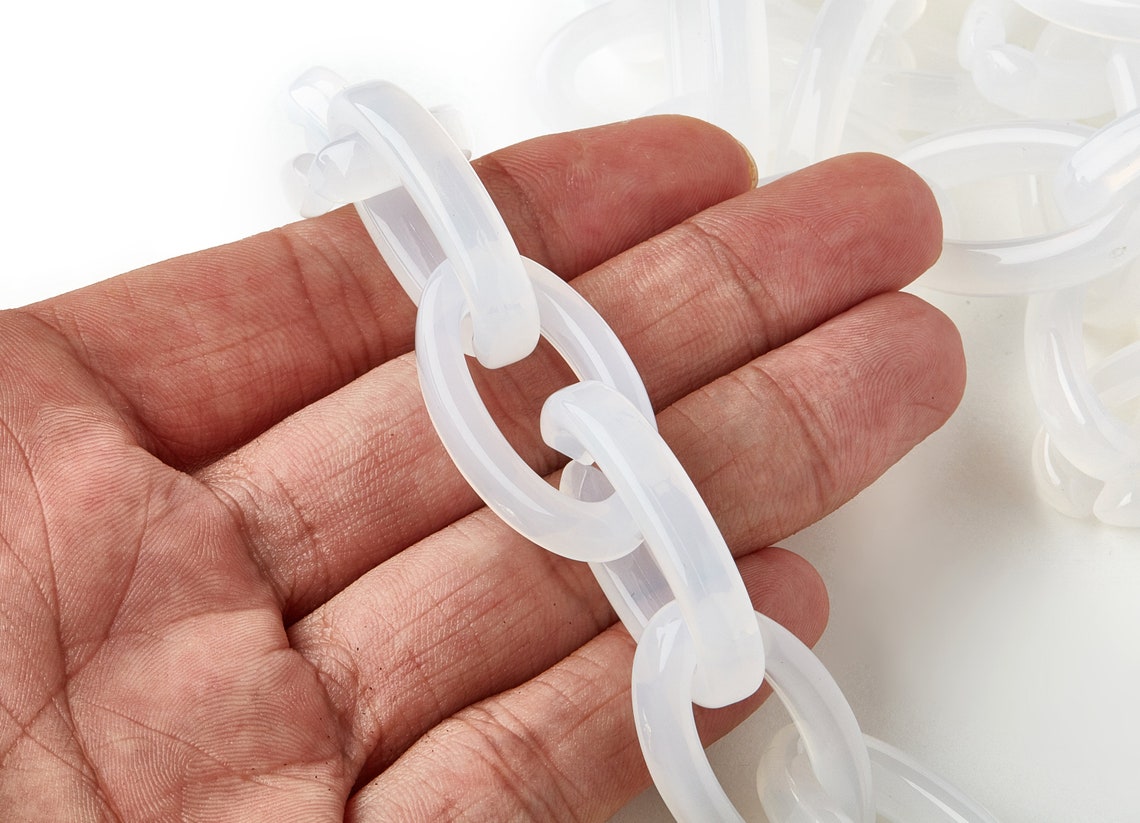 Acrylic Oval Curb Chain Open Link Curb Chain 1strand : - Etsy