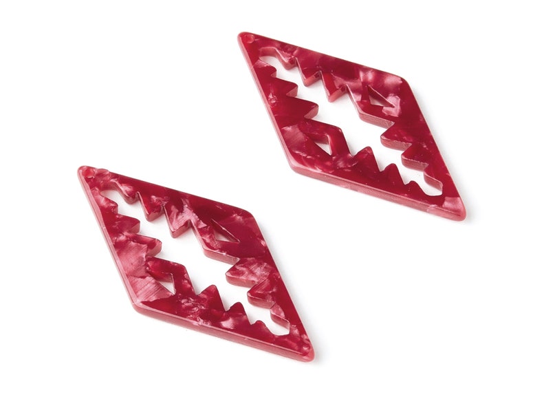 Acetate Rhombus Earring Charms Rhombus Shaped Pendant - Etsy