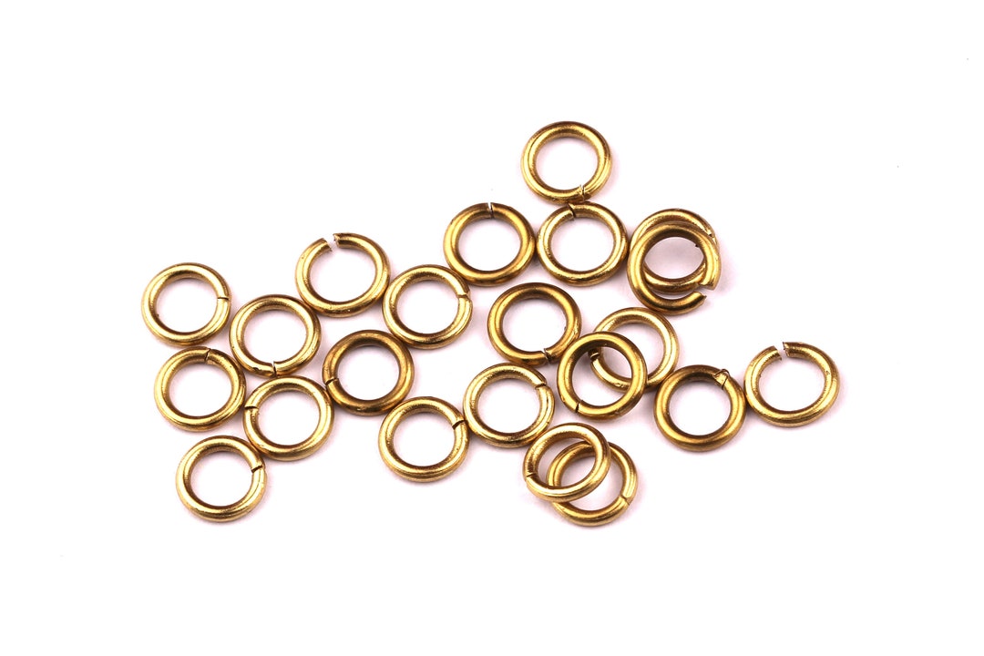 Brass Open Jump Rings - 7x1.2mm - Open Jump Rings - Raw Brass Jump Ring ...