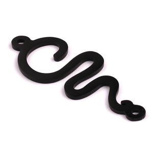 Aluminum Charms Curled Shaped Pendant Anodized Aluminium Charms Wall ...