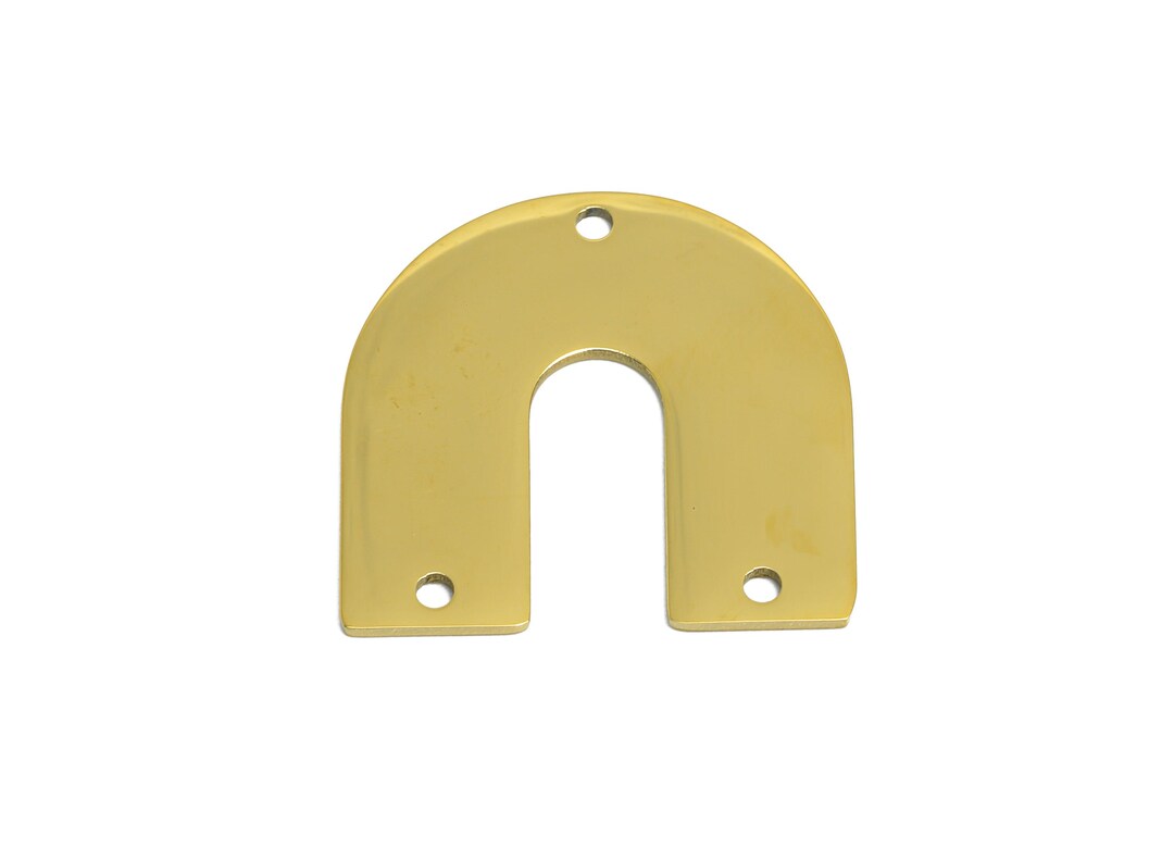 Steel Arch Connector - Gold Color Steel Horseshoe Pendant - Steel Gold ...