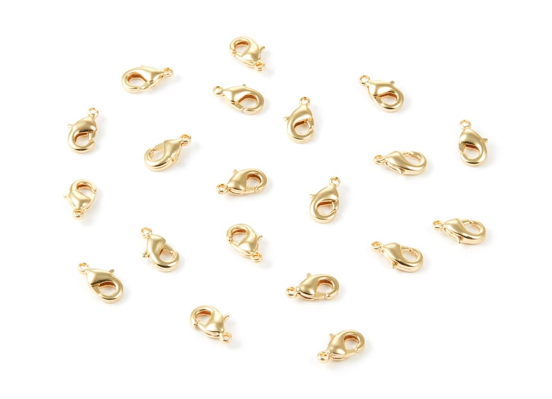 Real Gold Plated Brass Parrot Clasp - 18K - Gold Plated Brass Lobster ...