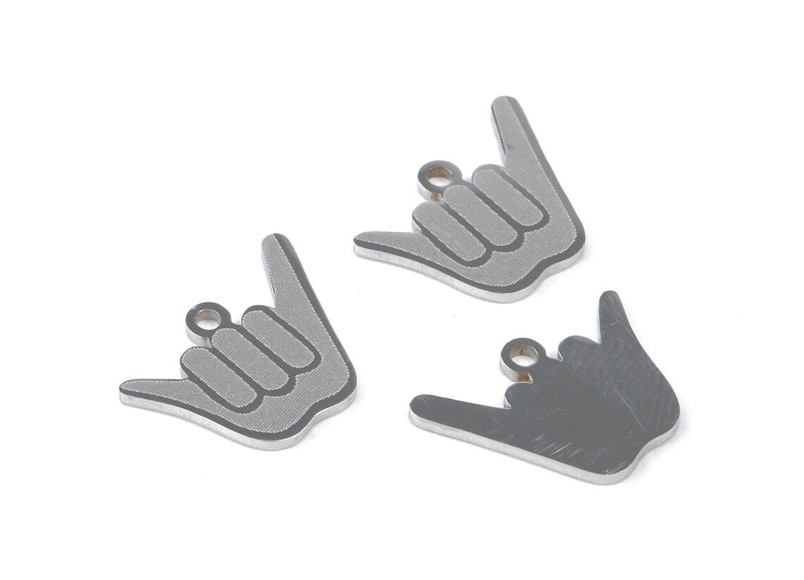 Stainless Steel Hand Sign Charms Hang Loose Charms Hand - Etsy