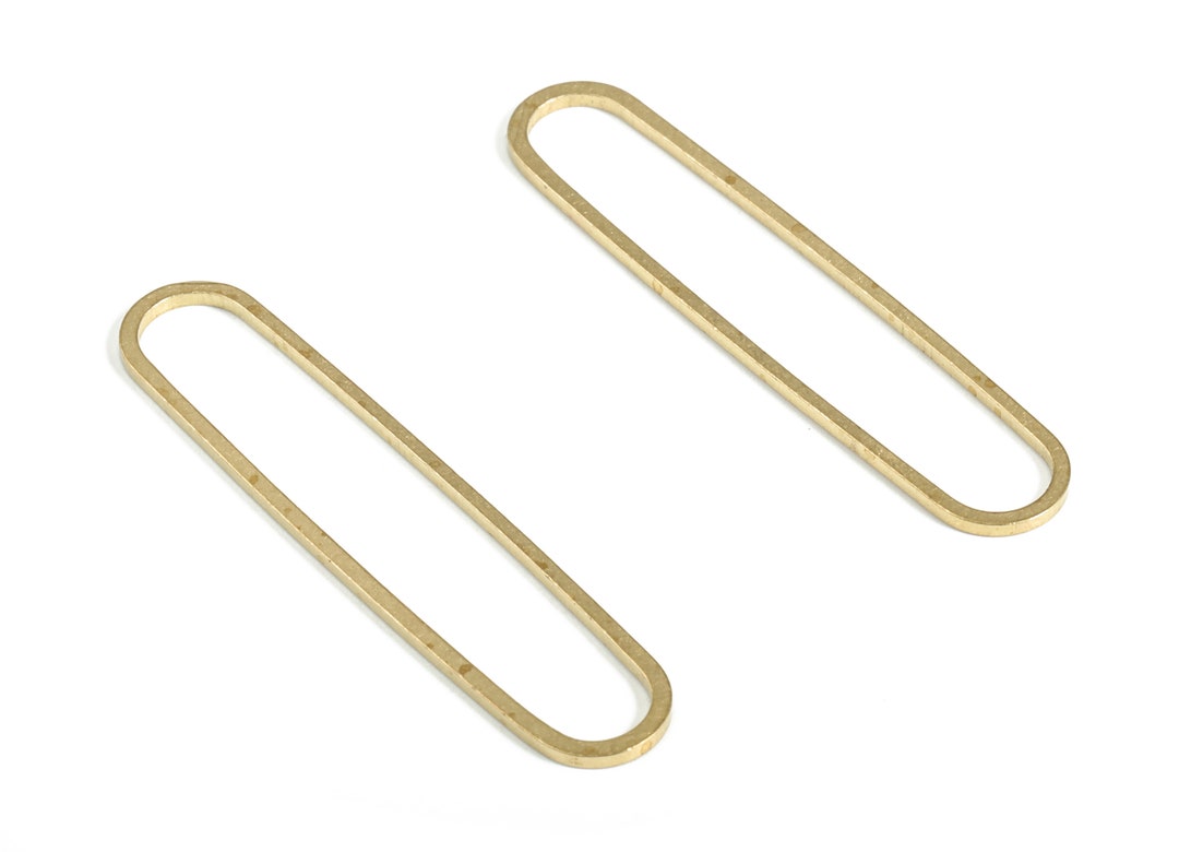 Brass Oval Link Connector - Closed Jewelry Connectors - Closed Ring ...