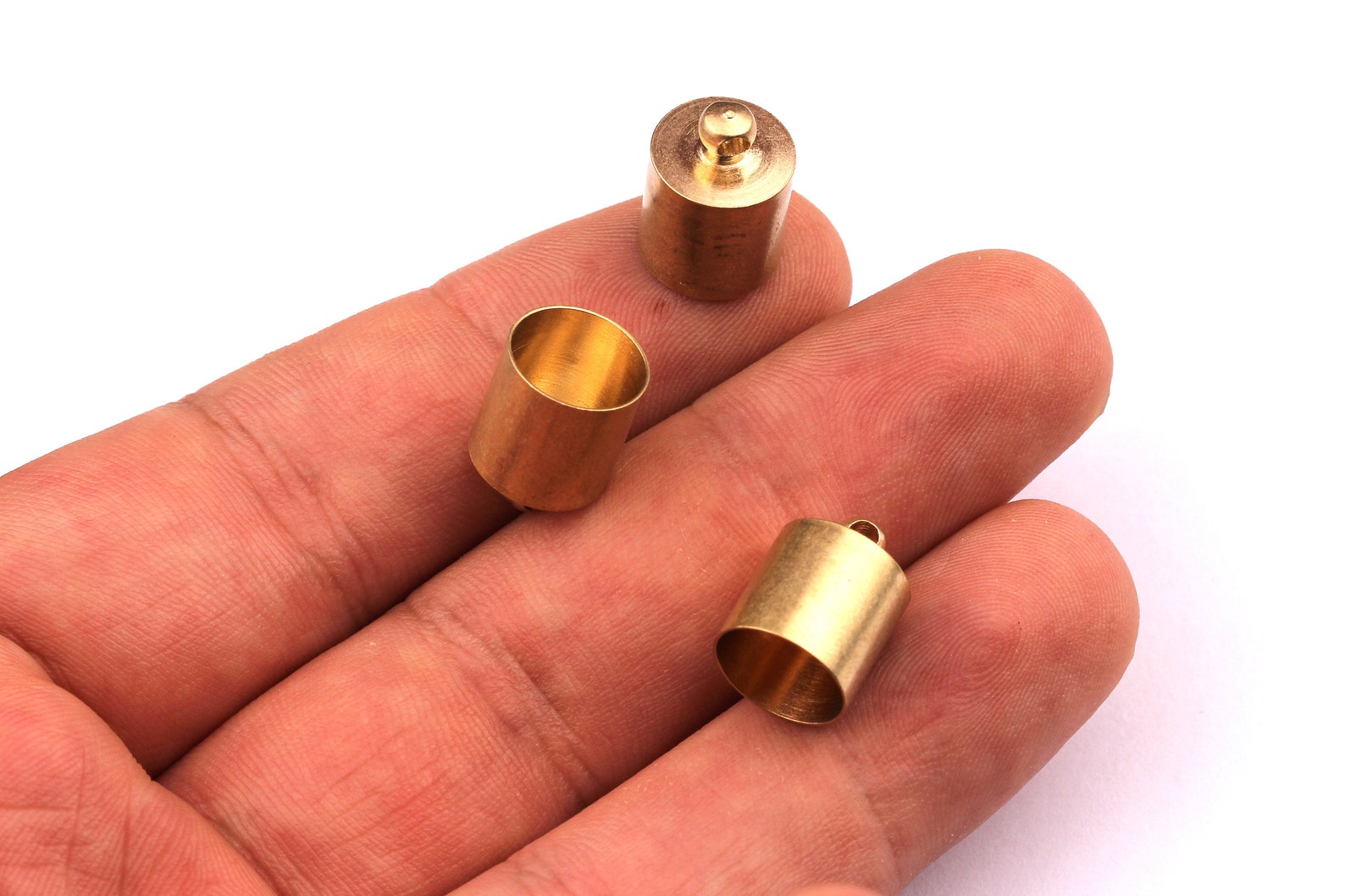 Brass Tassel End Caps Raw Brass Barrel End Cord End Caps | Etsy