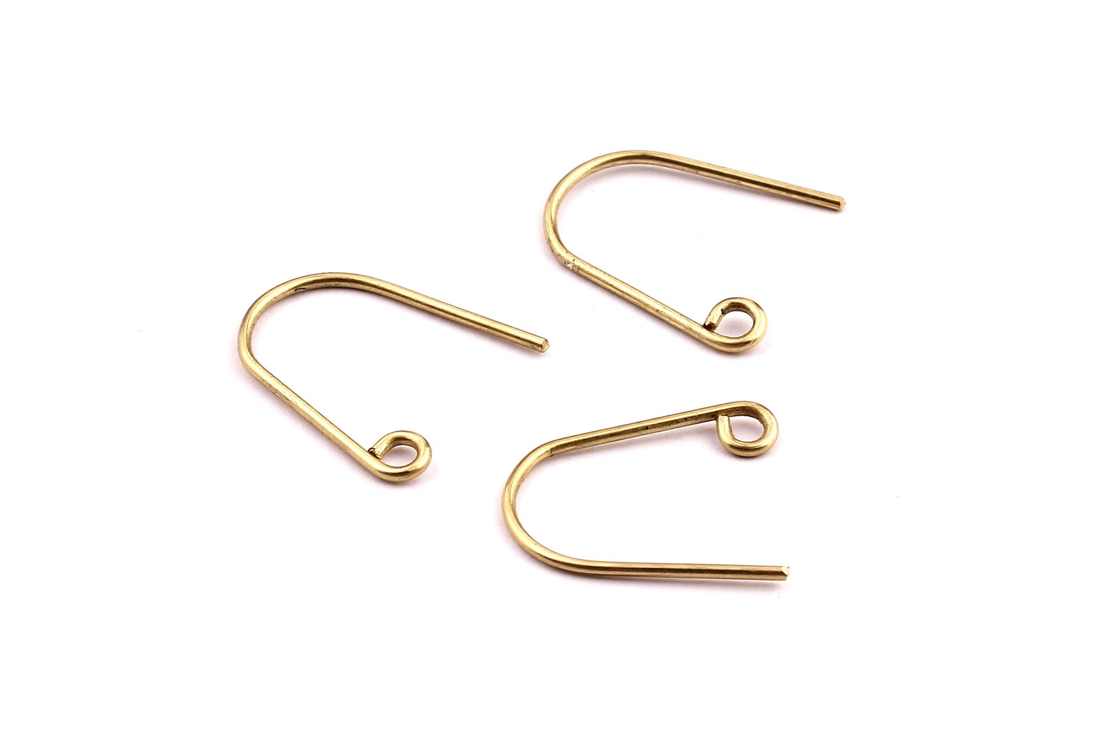 Raw Brass Earring Wires U Shaped Brass Ear Wire Jewelry - Etsy