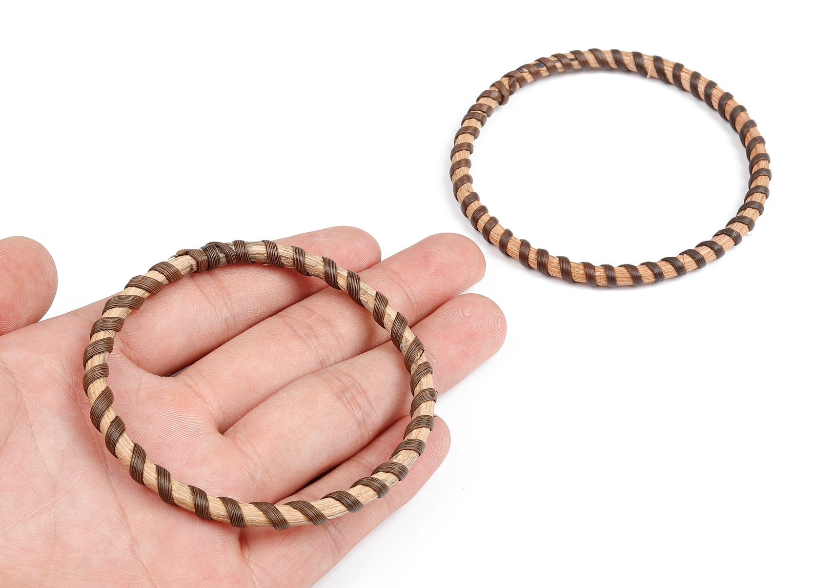 Handwoven Rattan Hoop Bracelet Rattan Hoop Bracelet Wood - Etsy