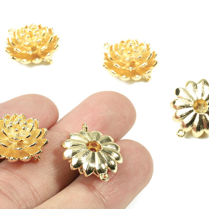Water Lily Charms - Etsy
