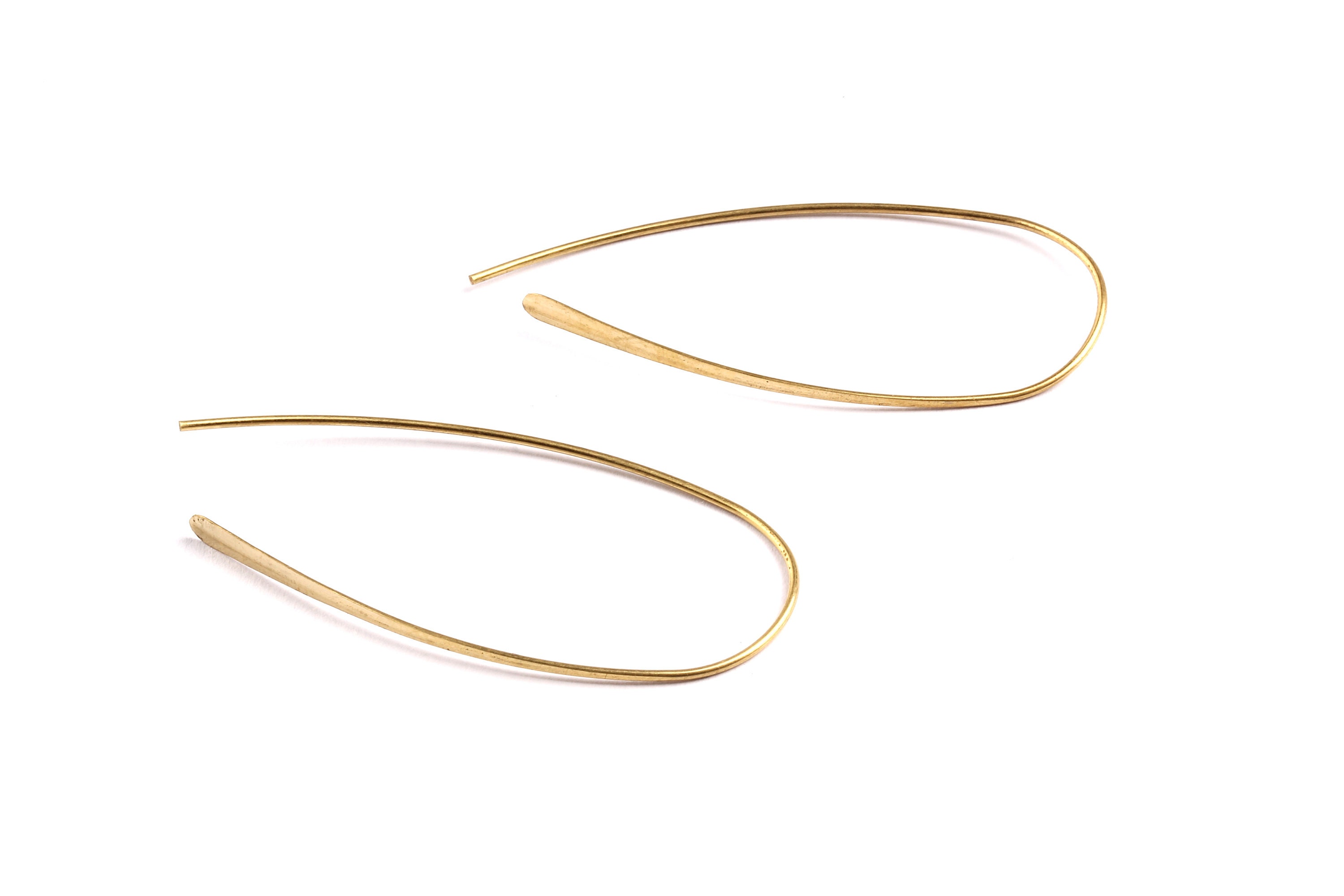 Brass Earring Wire Raw Brass Ear Wire Earring Findings - Etsy