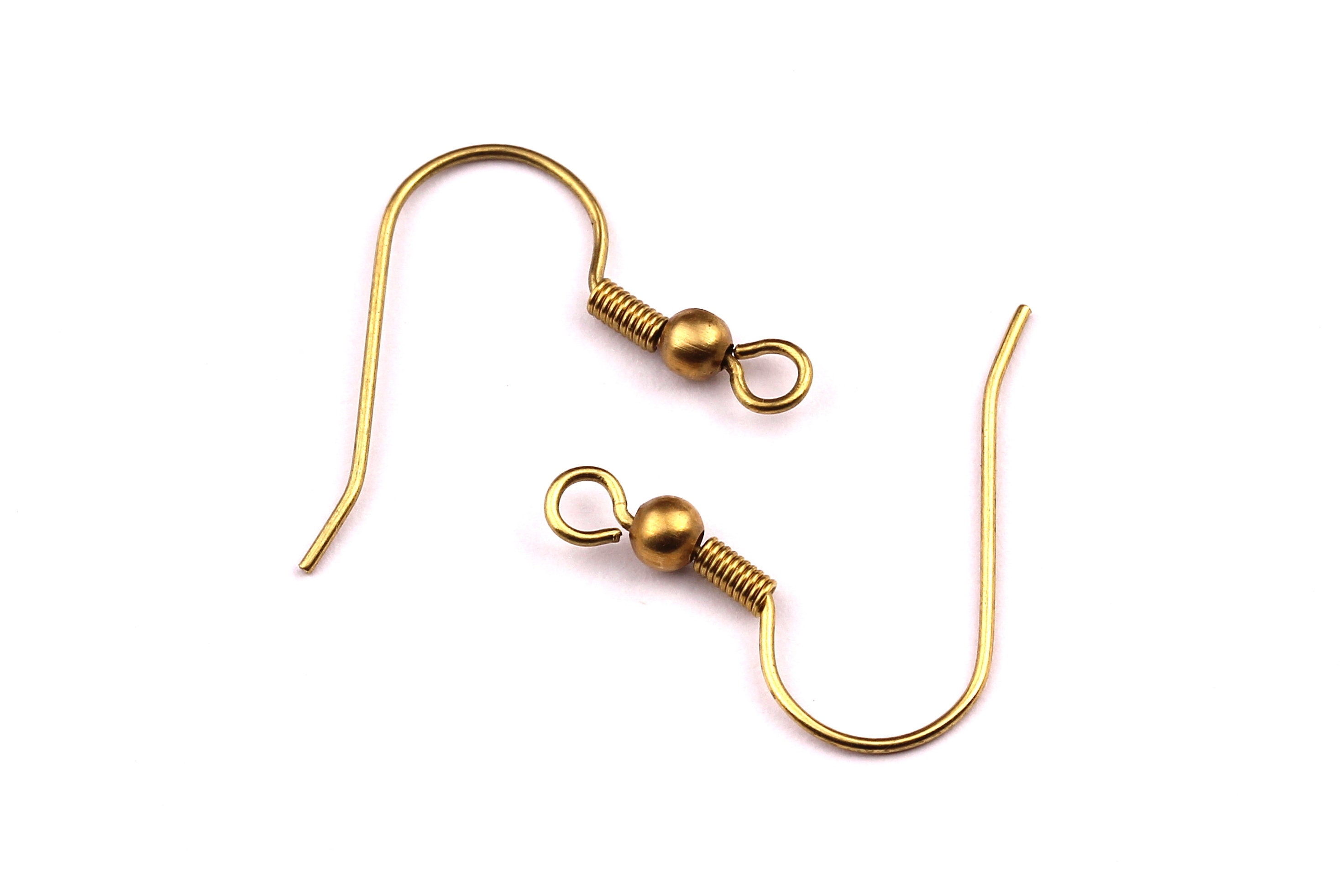 Brass Earring Hook Raw Brass Ear Wires Earring Findings - Etsy