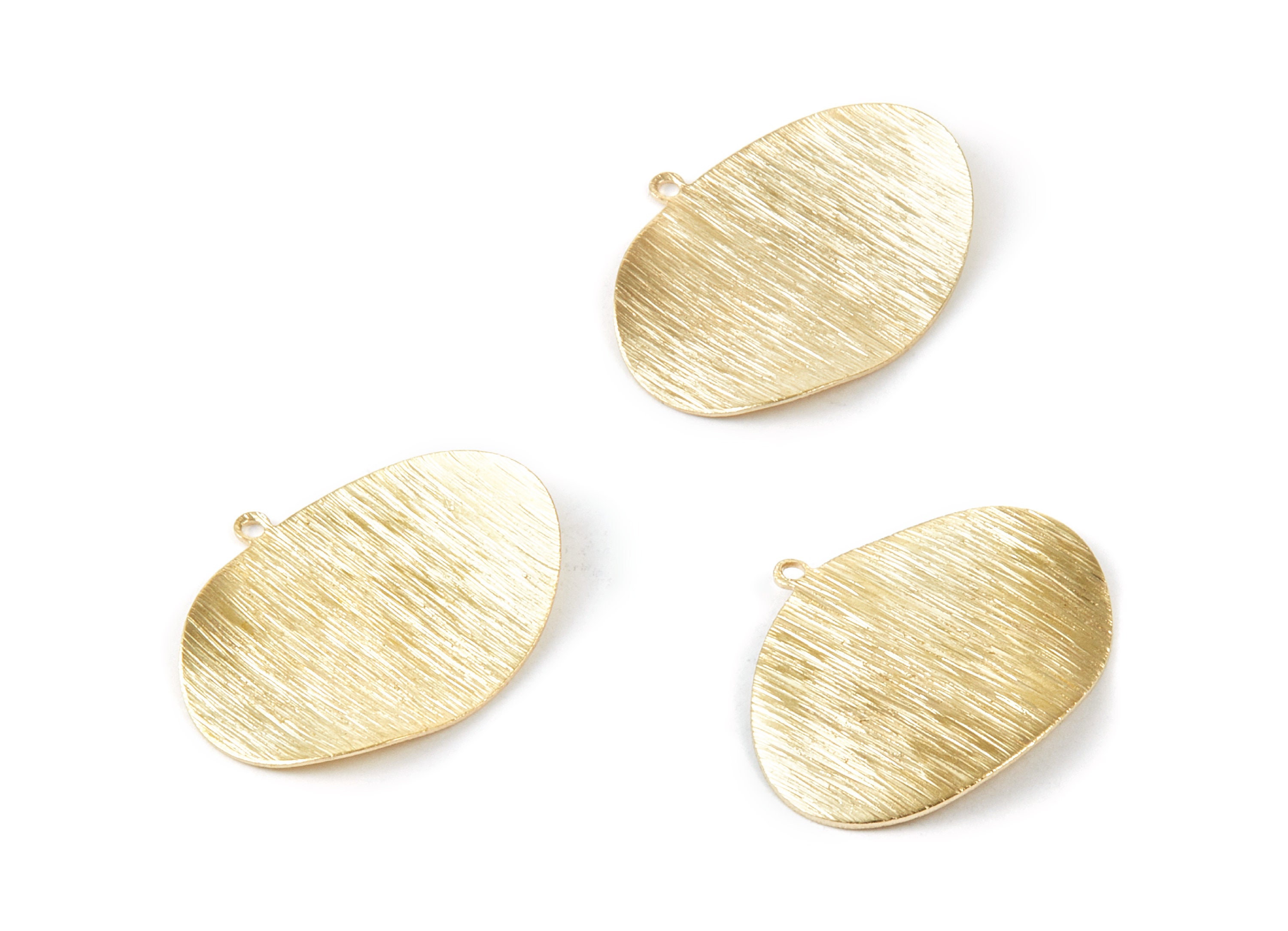 Brass Textured Oval Charms Textured Oval Raw Brass Pendant - Etsy